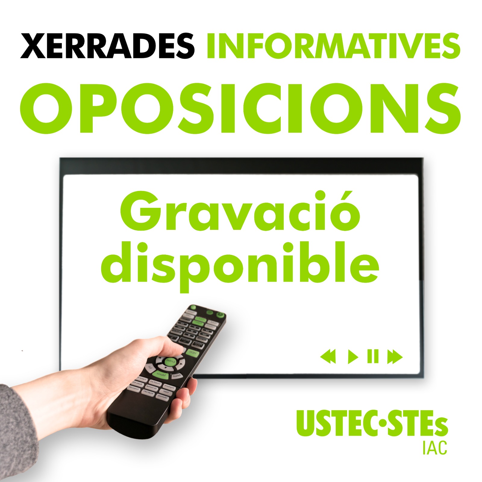Xerrada informativa d’USTEC sobre les oposicions ordinàries 2024 ...