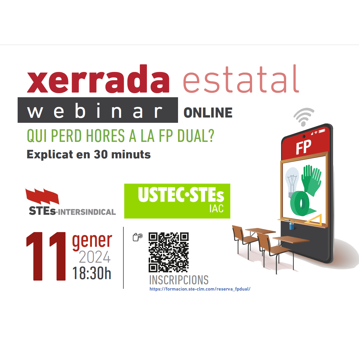 Xerrada estatal online: Qui perd hores a la FP DUAL? - USTEC·STEs